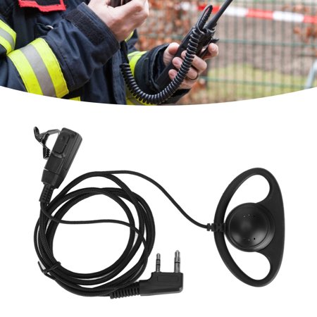 Talkie Earpiece, 2 Pin Two Way Headset Earphone D Shape Headset With ...