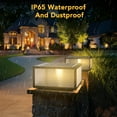 Vivzone 11.8" Post Cap Lights Solar Powered, Metal&Glass Solar Lights ...