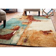 Lr Home Gala Distressed Floral 8 Feet x 10 Feet Blue & Beige Area Rug ...
