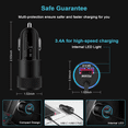 48W Dual Port Car Charger with 3FT USB-C Cable, PD + QC3.0 Fast ...