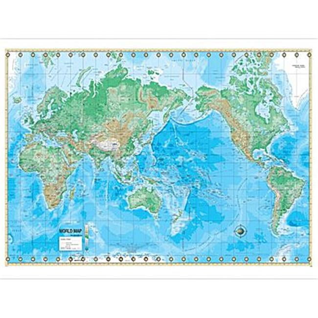 Universal Map 16168 World Advanced Physical Mounted - Walmart.com