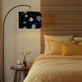 2pcs Set Drum Lampshades (13"x 13"x 10"), Seamless night sky stars ...