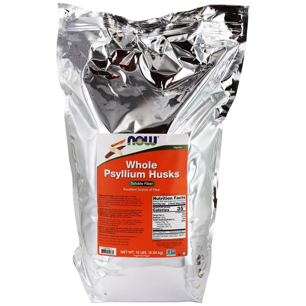 Now Foods Whole Psyllium Husk Mega Pack 10 Lbs