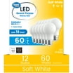 Great Value 18YR A19 LED Light Bulb 9W Dimmable Soft White E26 Medium Base 12 Pack - Walmart.com