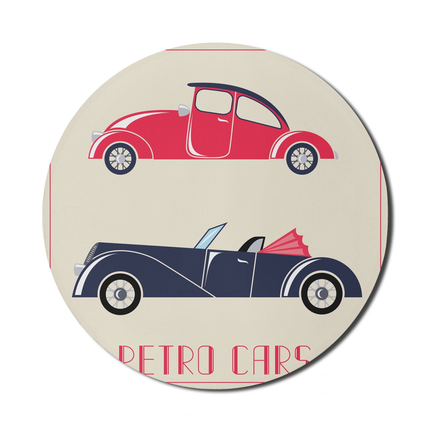 Cars Mouse Pad for Computers, Old Fashioned Cars Convertible Urban ...