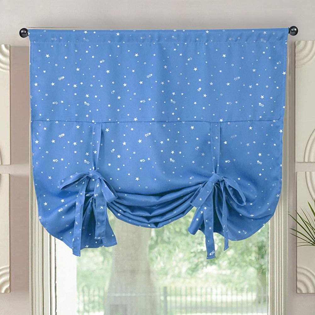 Click here for Nvzi Blackout Tie Up Shade Window Curtains Star Pa... prices