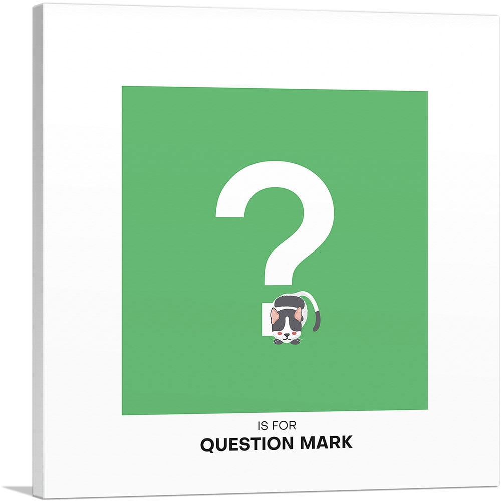 ARTCANVAS Kids Animal Alphabet Question Mark Symbol Canvas Art Print ...