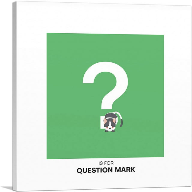 ARTCANVAS Kids Animal Alphabet Question Mark Symbol Canvas Art Print ...