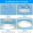 Zorpupoa Wireless LED Ceiling Light, 6500K/4000K/3000K Rechargeable ...