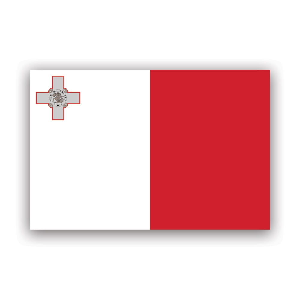 Maltese Flag Sticker Decal - Self Adhesive Vinyl - Weatherproof - Made ...