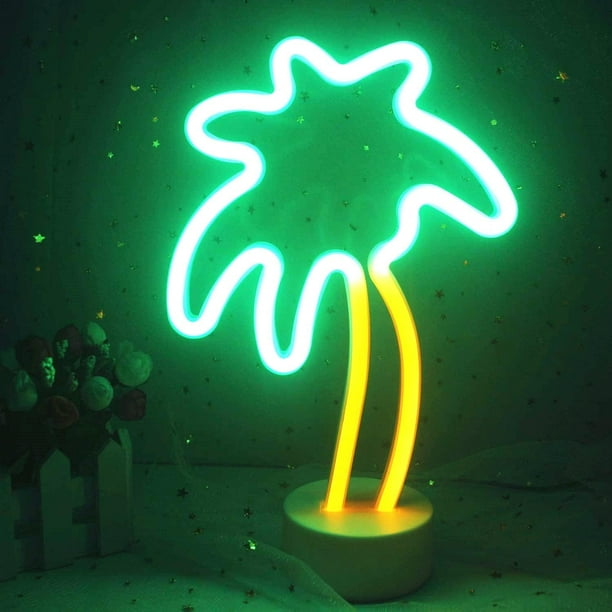 LINLIN Neon Night Light, LED Neon Signs Night Light Neon Lights Battery ...