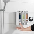 3pcs Wall-Mounted Soap Dispenser Set - 40.58oz Manual Pump for Shampoo ...