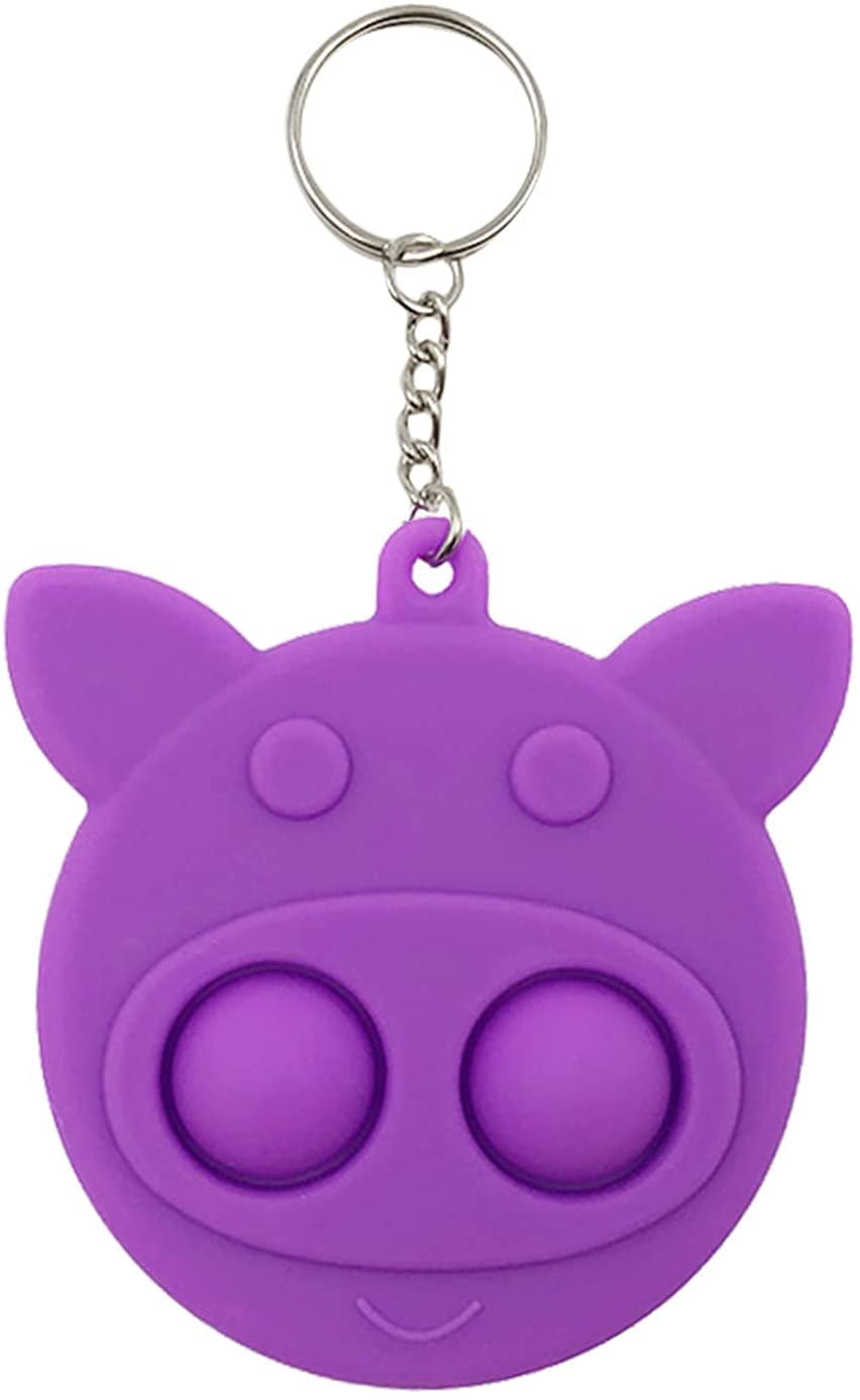 Cute Pig Head Shaped Mini Pop Fidget Toy, Small Kawaii Piggy Push Pop ...