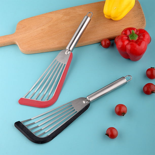 Frying Spatula Nonslip Stainless Steel Slotted Fish Spatula Leaky ...