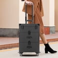 Rolling Makeup Train Case,3-Tier Large Aluminum Lockable Beauty ...