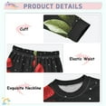 Black Background Mistletoe Tie with Bows Christmas Cotton Pajama Set ...