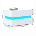 Hommpa LED Nightstand with 2 Drawers High Gloss Night Stand for Bedroom ...