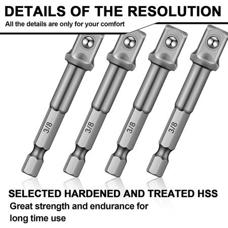 Pack of 3 Drill Bit Extender Extension Bars Impact Electric Socket ...