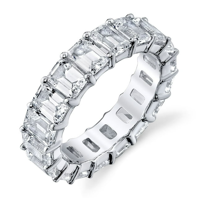 Lab Created White Sapphire Eternity Band in 14K Gold - Samsclub.com