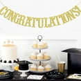 Congratulations Glitter Sign Banner- Graduation, Wedding, Retirement ...