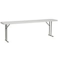10 PACK 18'' x 96'' Granite White Plastic Folding Table - Seminar ...