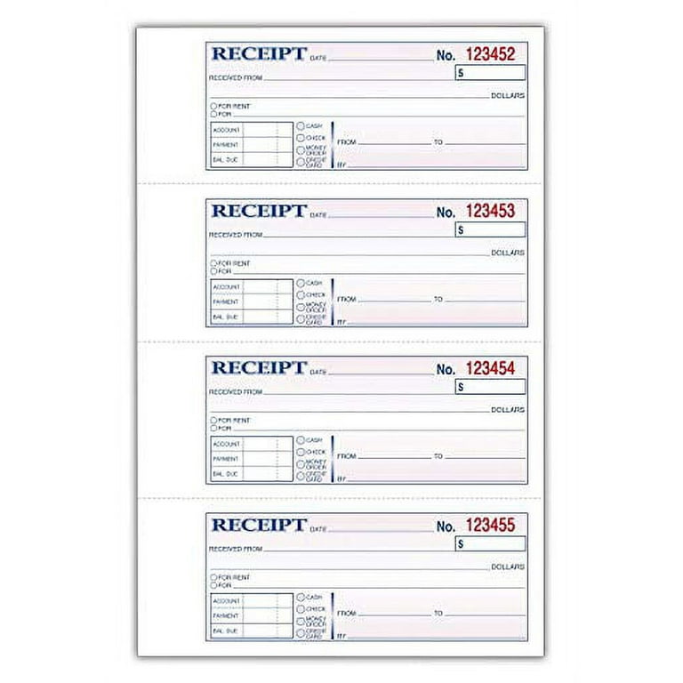 Adams Money Receipt Books