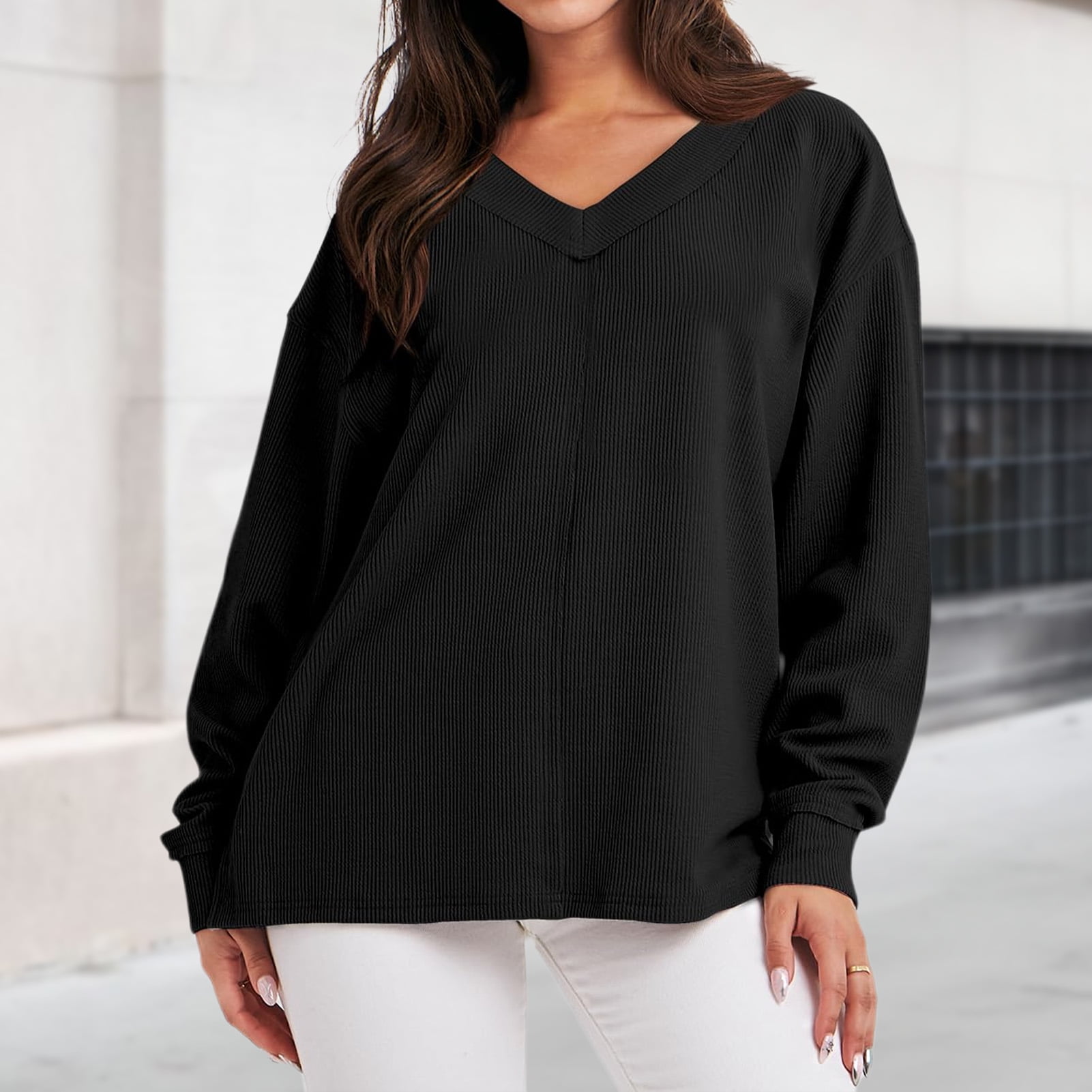 Suéter Suéter elegante con abertura lateral para mujer, suéter básico ...