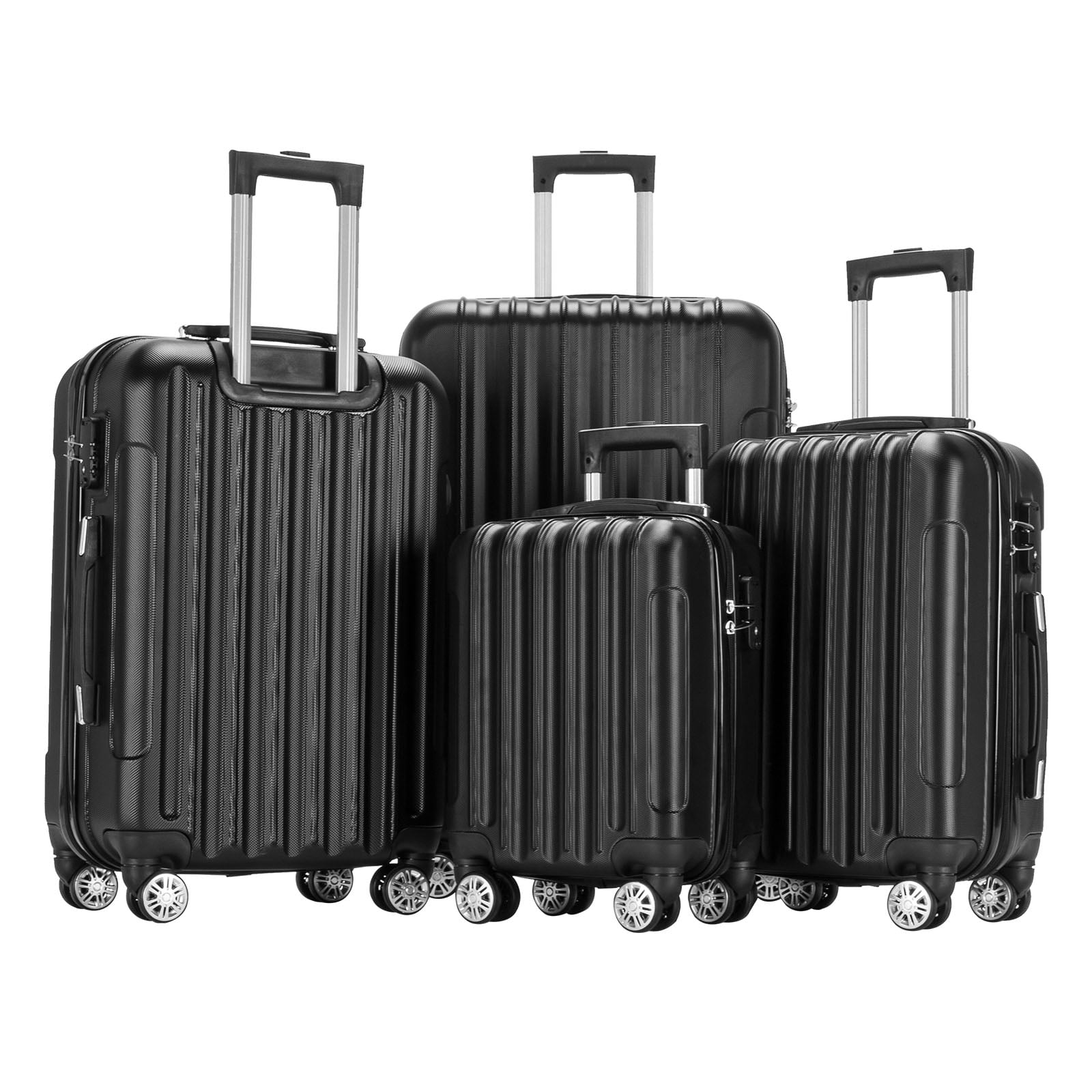 UBesGoo 4 Piece Luggage Sets, 16/20/24/28" ABS Durable Suitcase Sets ...