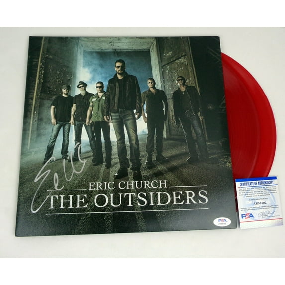 Eric Church Signed Autograph The Outsiders Vinyl Record Album PSA/DNA ...