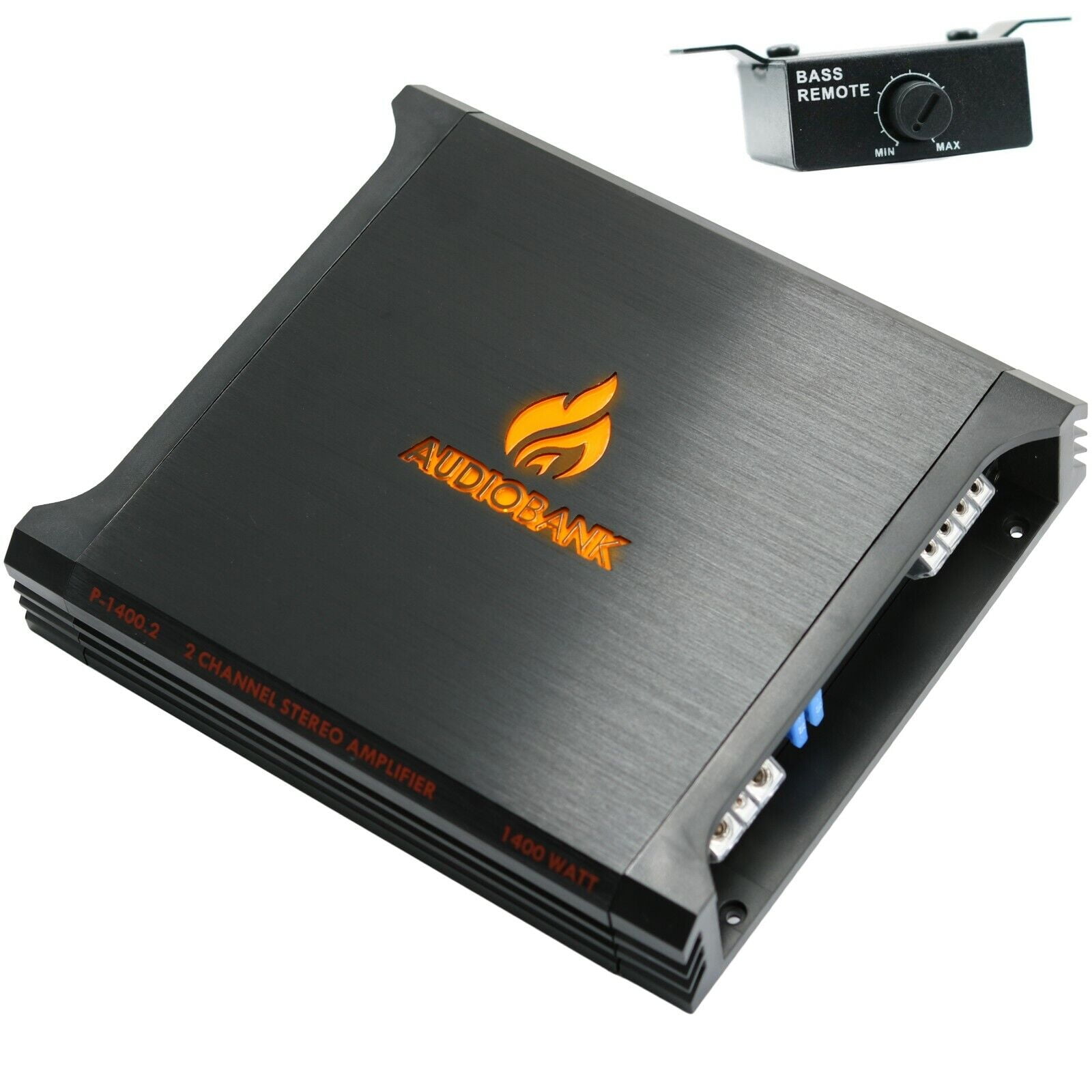 Audiobank 2 Channel 2400 Watt 2 Ohm A/B Class Car Audio Stereo BASS ...