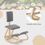 Gymax Ergonomic Kneeling Chair Upright Posture Polyester Support Chair ...