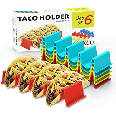 Taco Holder Stand - Set of 6 - Oven & Grill Safe Stainless Steel Taco ...