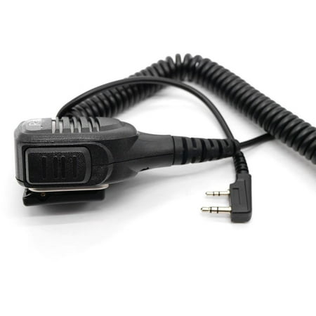 2 Pin Ptt Rainproof Shoulder Speaker Mic For 2 Way Radio Walkie Talkie ...