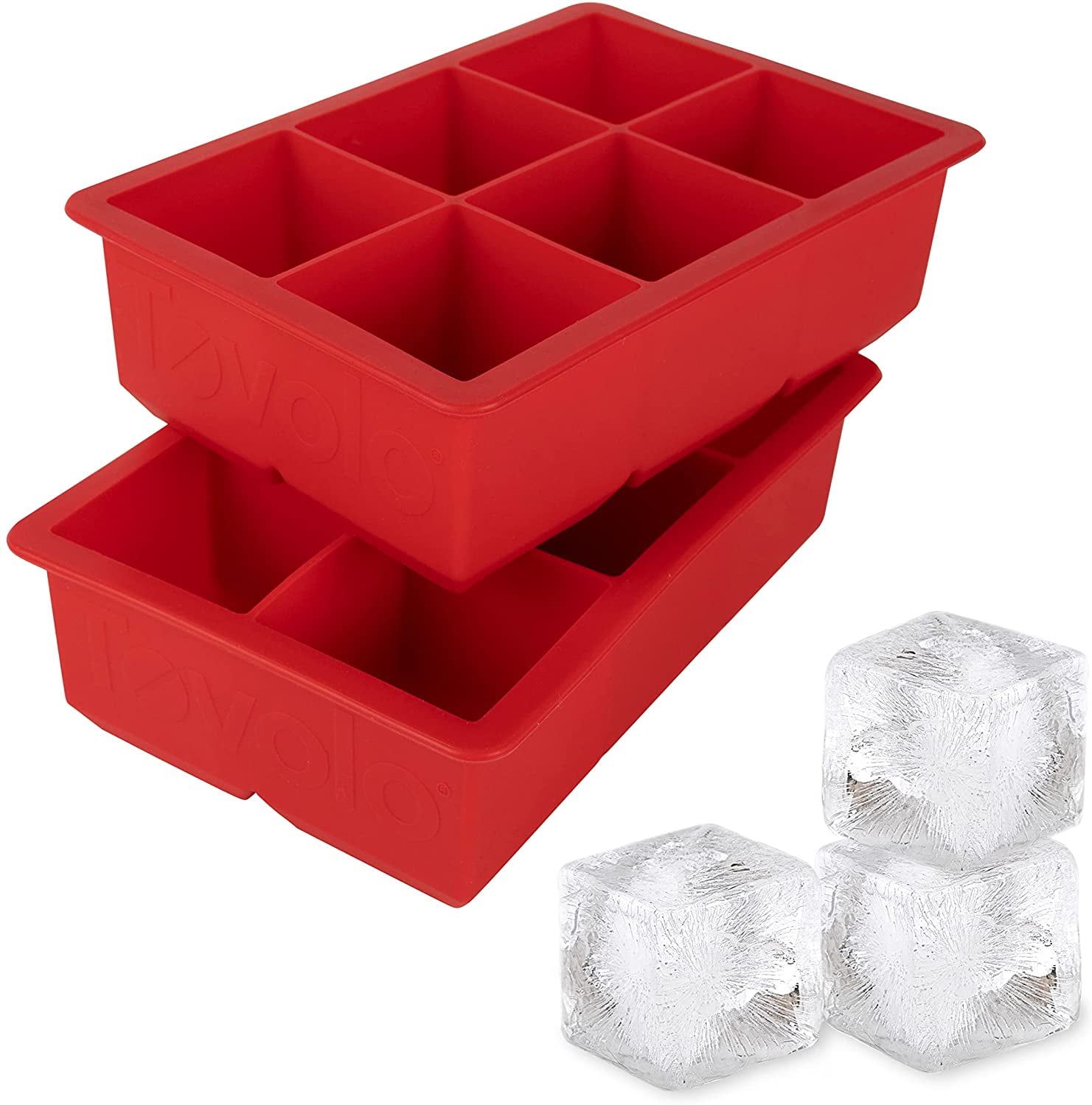 shiyou-King Cube Ice Mold Tray, Long Lasting Sturdy Silicone, Fade ...