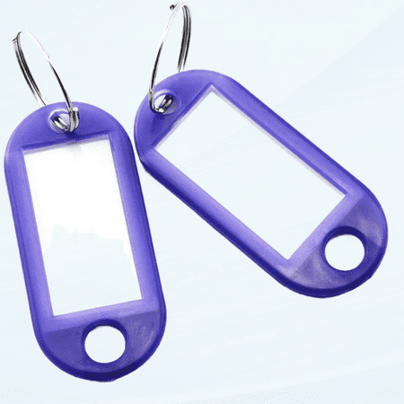 40pcs Purple Key Ring Label Tags Plastic Keys Holder and Identifier ...