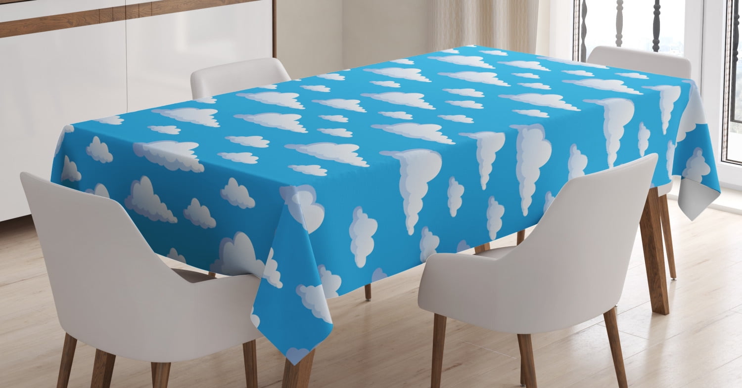 Ambesonne Cloud Tablecloth Rectangular Table Cover, Calming Celestial ...