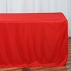 Efavormart 8FT Fitted RED Polyester Rectangular Table Cover for Wedding ...