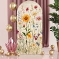 Arch Backdrop 5 Ft, Botanical Floral Spandex Stretch Fitted Arch Cover ...