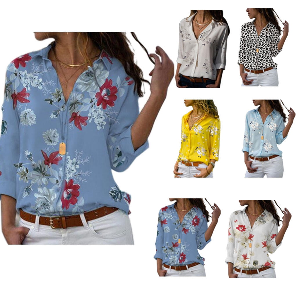 Click here for Redempat Womens Blouse Floral Pattern Shirt Girls... prices