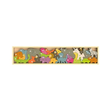 Animal Parade A to Z Wooden Learning Puzzle and Playset for Kids ...