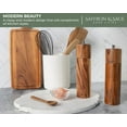Saffron & Sage Premium Acacia Wood Salt and Pepper Grinder Set of 2-8 ...