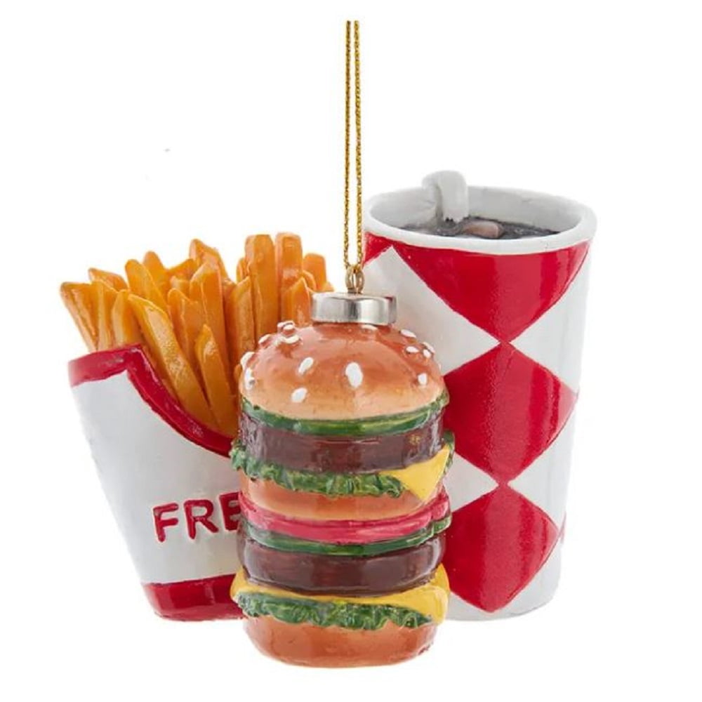 Fast Food Meal Burger and Fries Christmas Ornament J7472 - Walmart.com