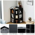 Wooden Corner Cabinet with USB Ports and Outlets, Corner Cube Toy ...