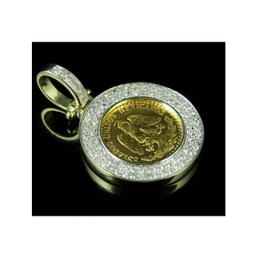 Aztec Gold Pendant Solid 14k Genuine Calendario Azteca Mayan Sun Pewtar ...