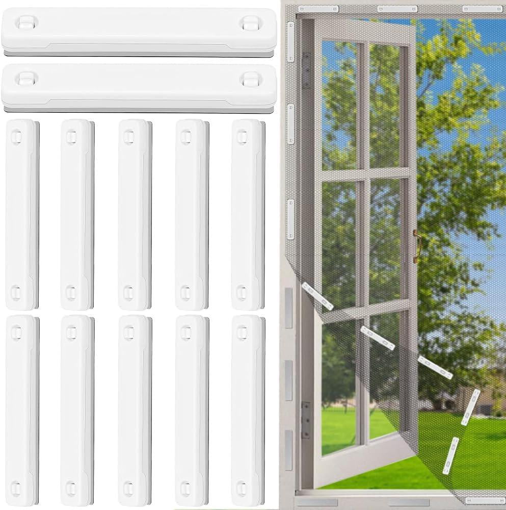 Pack of 12 magnets for fly screens windows, fly screen clips, self ...
