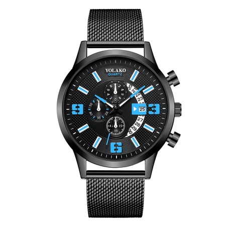 jovati YOLAKO Mens Casual Fashion Quartz Stainless Steel Strap Watch ...