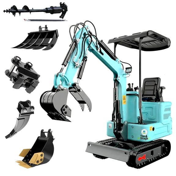 DigMaster 1.8 Ton Mini Excavator Kubota Diesel Engine 2800LBS Dig Force ...