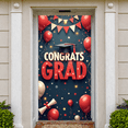Red Balloons Graduation Banner Grad Cap Congrats Grad Display Star ...