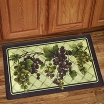 Premium Anti Fatigue Memory Foam Kitchen Mat, Oversized, Tuscany Grape ...