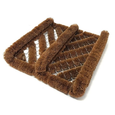 Rubber-Cal Herringbone Coir Boot Scraper Brush Doormat, Outdoor Shoe ...